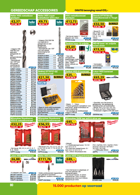 Dewalt DT70728-QZ metaalborenset in Tough Case 19-delig product.blade ...